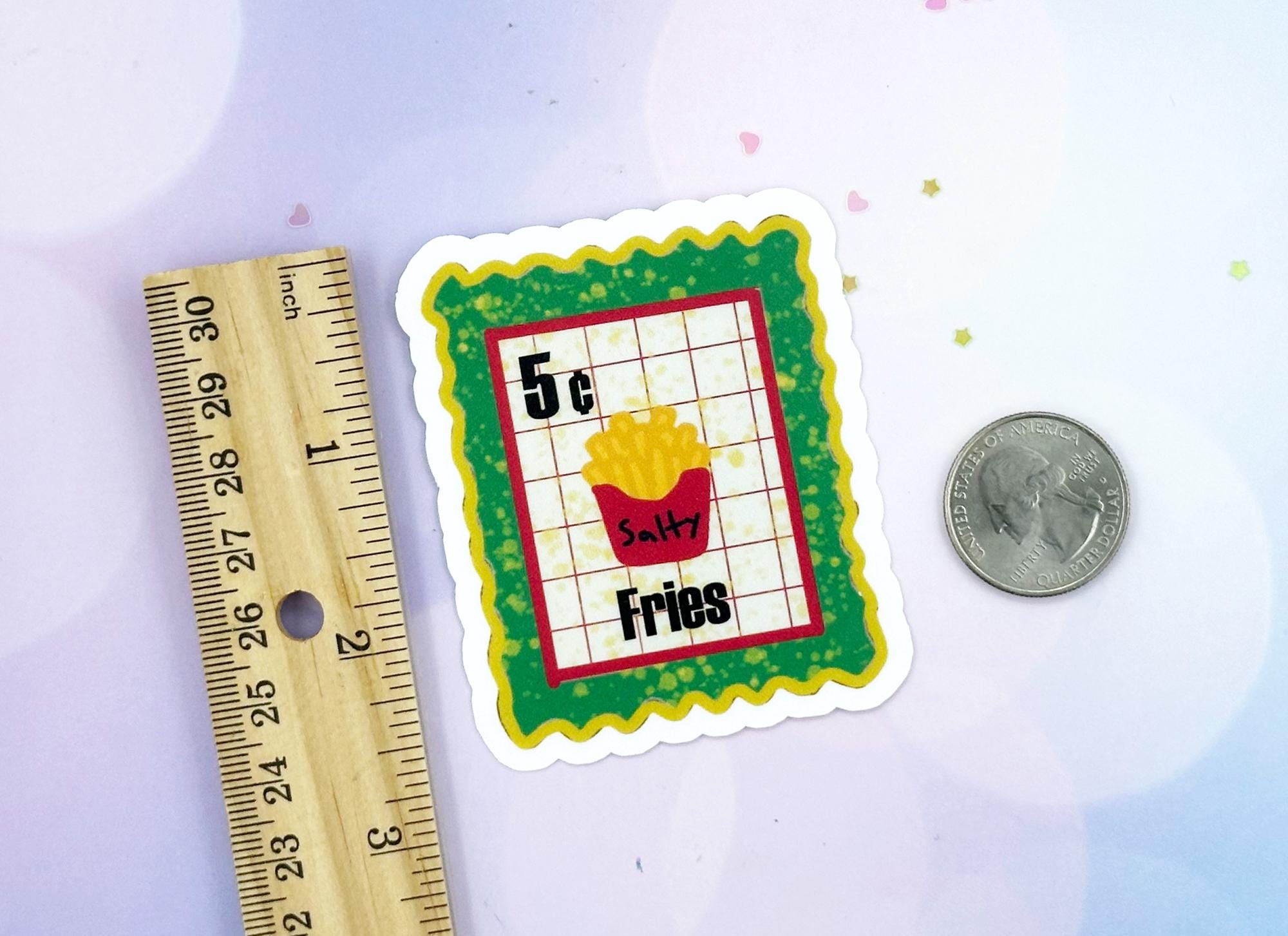 French Fries Sticker for Waterbottle, French Fry Decal for Laptop, Fast ...
