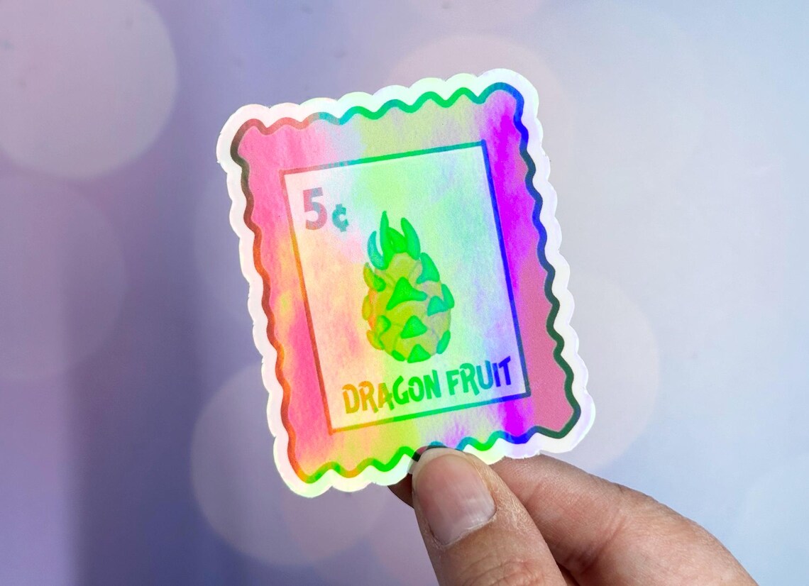 Dragon Fruit Sticker, Fruit Sticker, Sticker for Waterbottle, Dragon ...