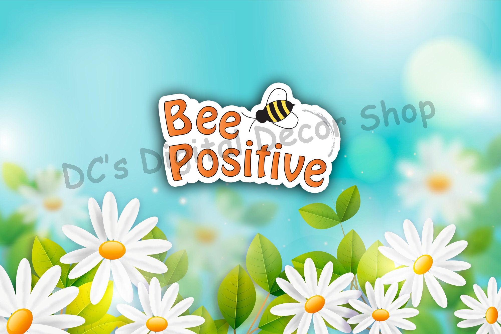 Bee Positive Sticker Bee Sticker Nature Sticker 3 Inch | Etsy