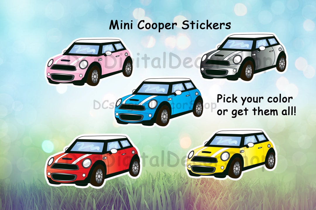Mini Car Stickers, Car Stickers, Water Bottle Stickers, Automotive ...