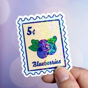 Blueberry Sticker, Fruit Sticker, Sticker for Waterbottle, Blueberry ...
