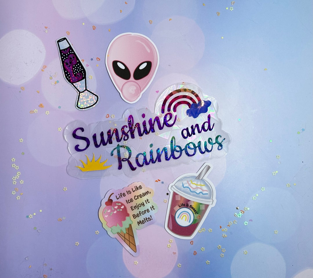 Rainbow Stickers, Bundle Stickers, Suncatcher Sticker Pack, Set of 5 ...