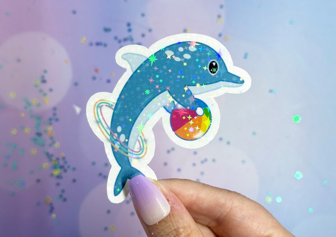 Dolphin Sticker for Water Bottle, Dolphin Decal for Laptop, Water ...