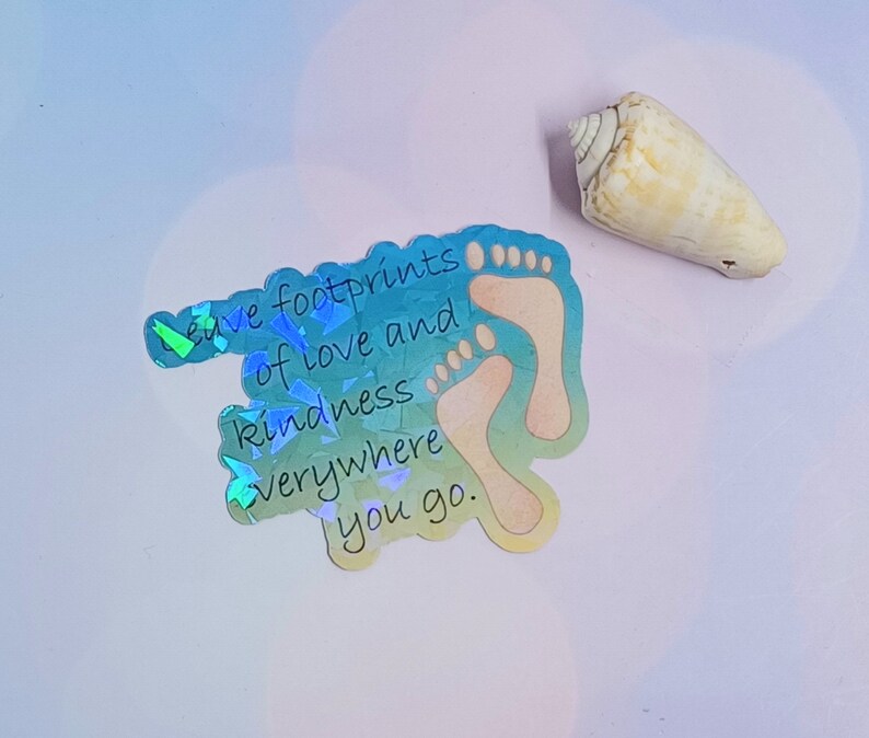 Footprint Sticker Footprints in the Sand Quote Sticker - Etsy