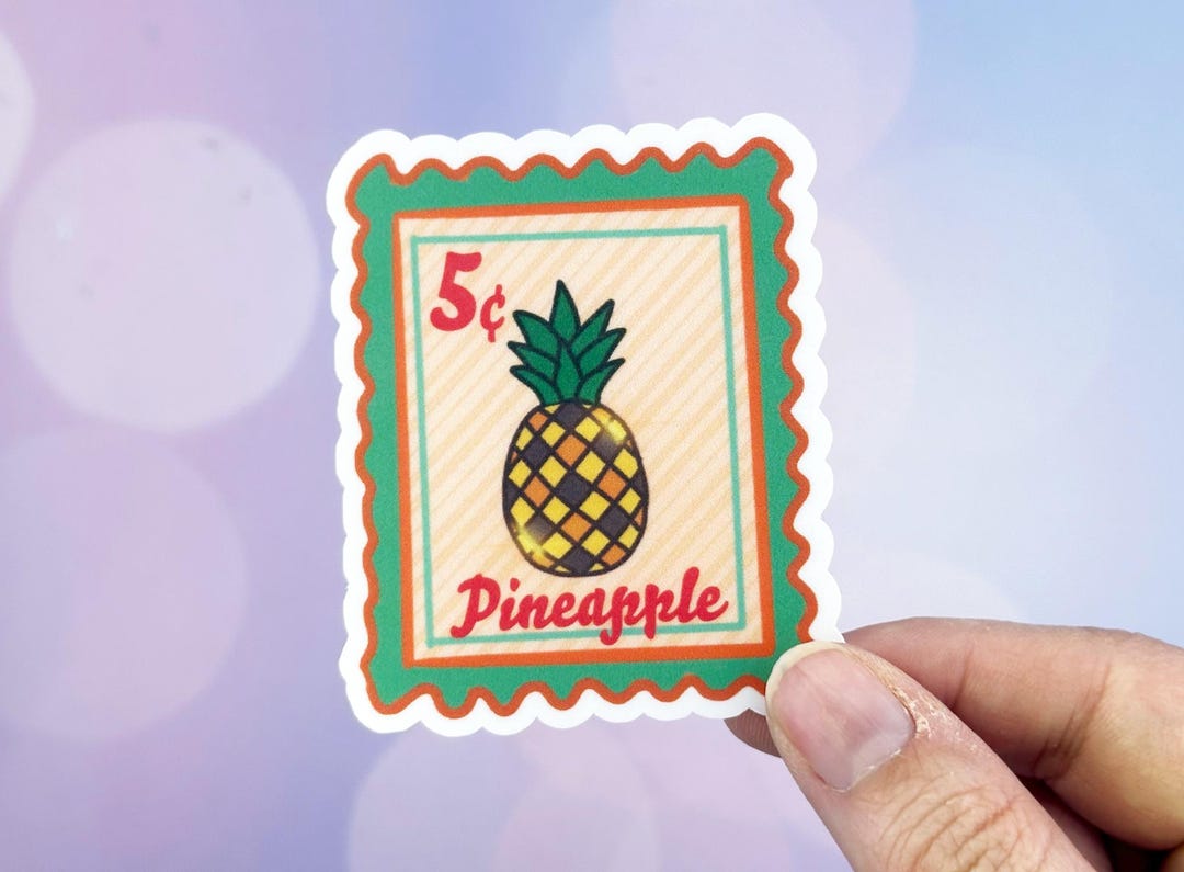 Pineapple Sticker, Fruit Sticker, Sticker for Waterbottle, Pineapple ...