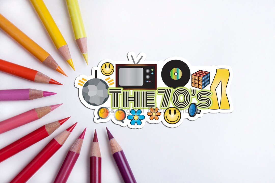 Seventies Sticker, Retro Decade Sticker, Die Cut - Etsy