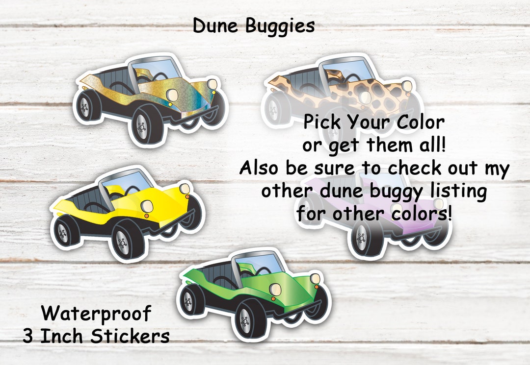 Dune Buggy Stickers, Water Bottle Stickers, Laptop Stickers, Automotive ...