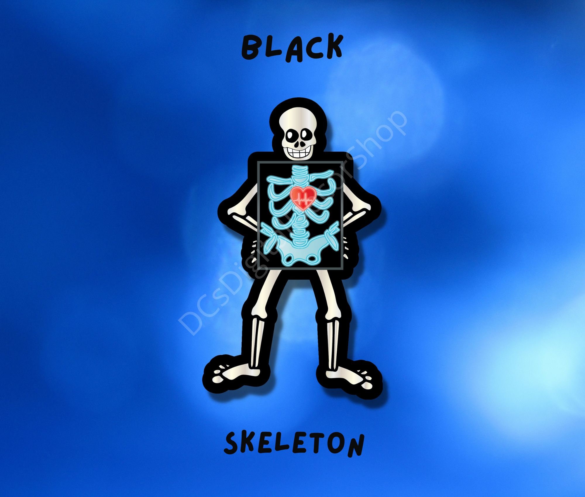 Skeleton Sticker Skeleton Decor Stickers Xray Tech - Etsy