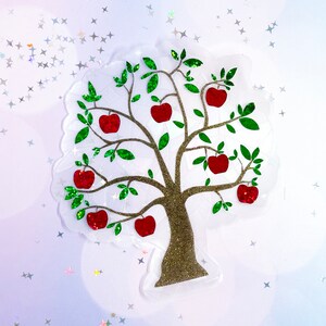 Apple Tree Sticker for Window, Fruit Suncatcher Window Cling, Rainbow Maker Prism Suncatcher ...