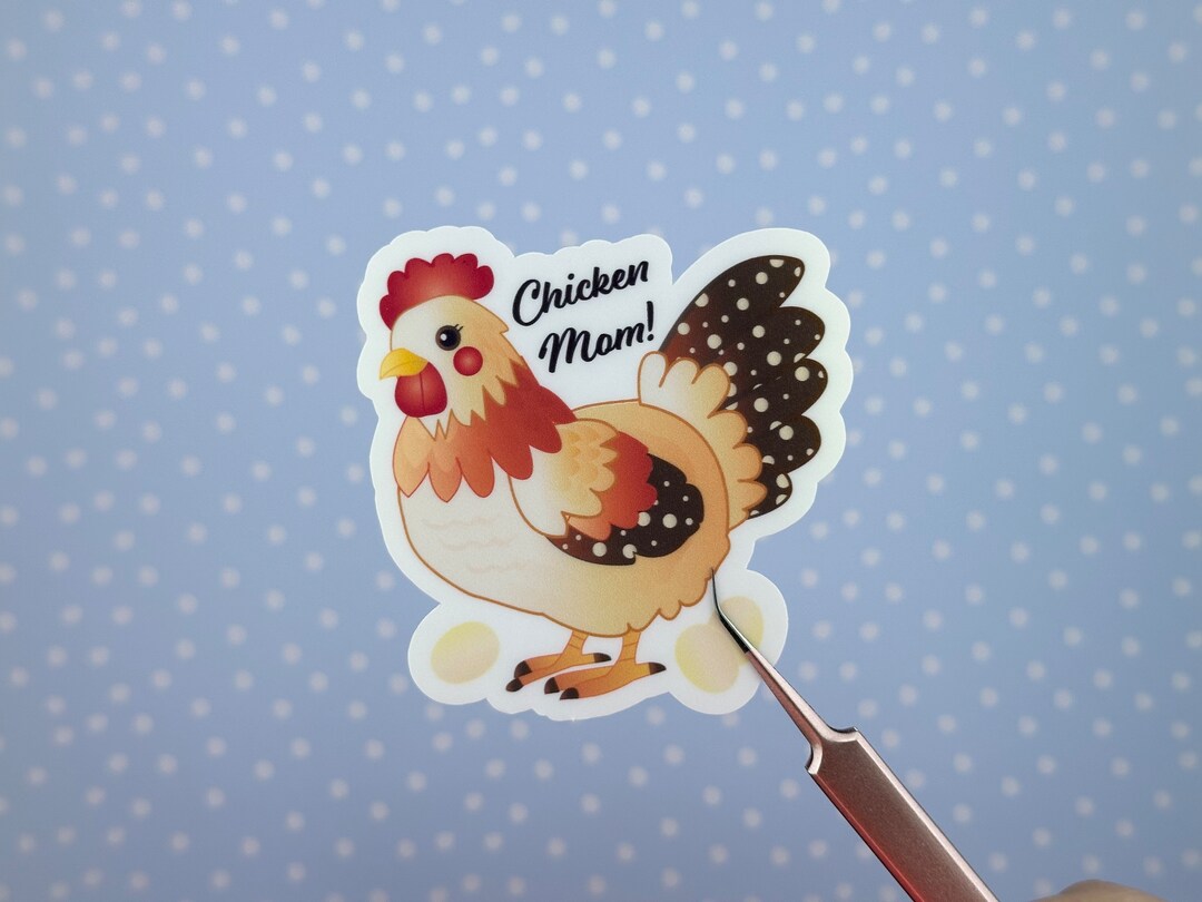 Chicken Sticker, Water Resistant, Water Bottle Sticker, Chicken Gifts ...