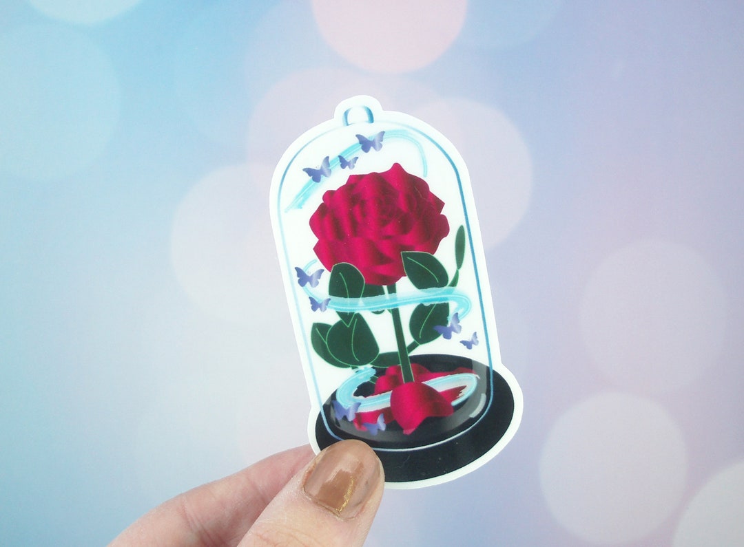 Red Rose Sticker, Red Rose Decor, Flower Stickers, Gifts for Flower ...
