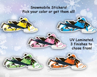 Snowmobile Stickers - Etsy