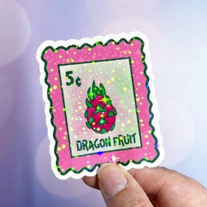 Dragon Fruit Sticker, Fruit Sticker, Sticker for Waterbottle, Dragon ...