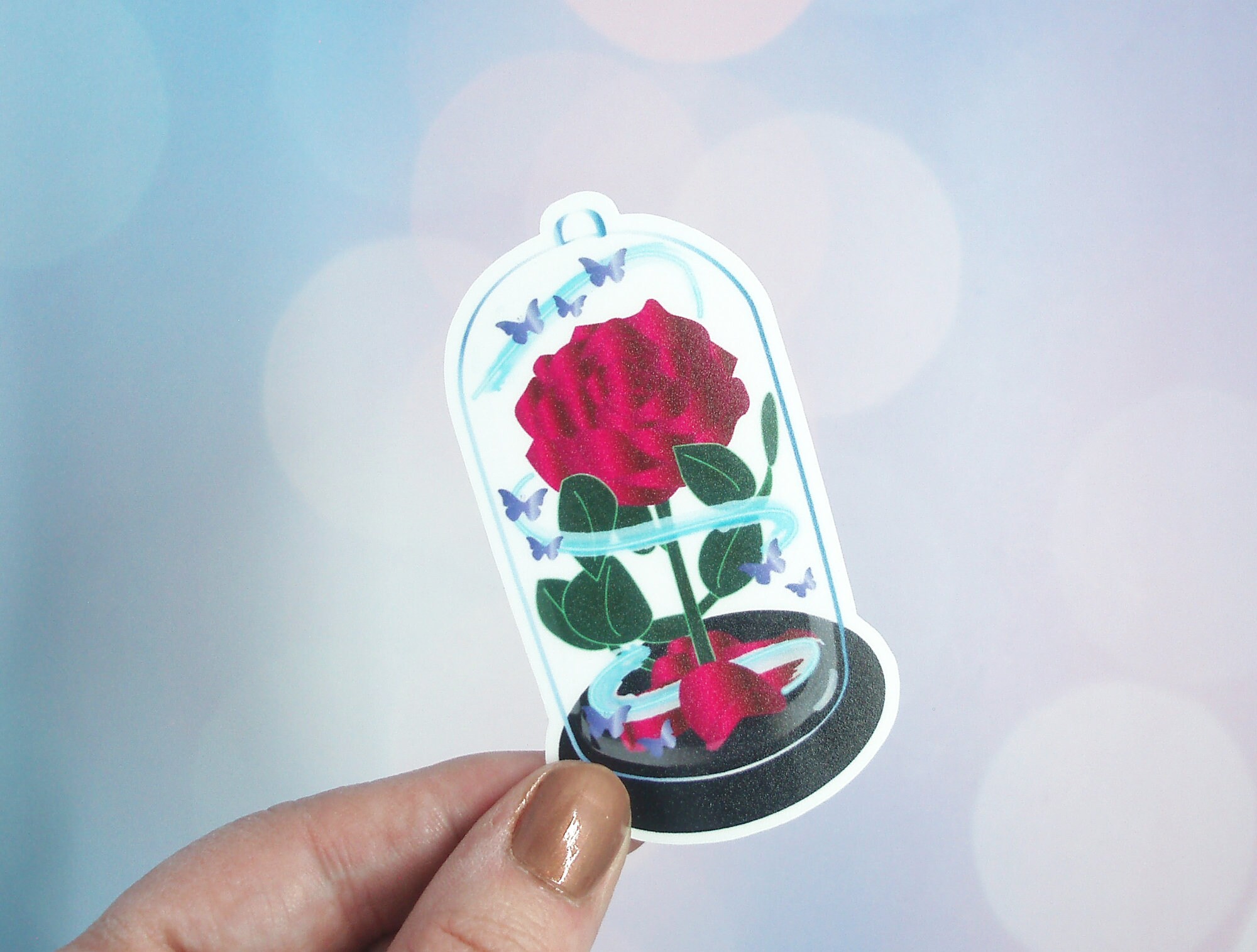 Red Rose Sticker, Red Rose Decor, Flower Stickers, Gifts for Flower ...