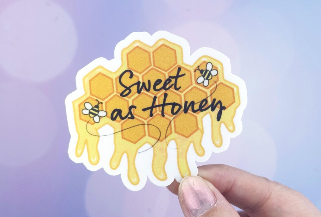 Honey Sticker for Waterbottle Sticker, Bee Sticker, Honeycomb Decal ...