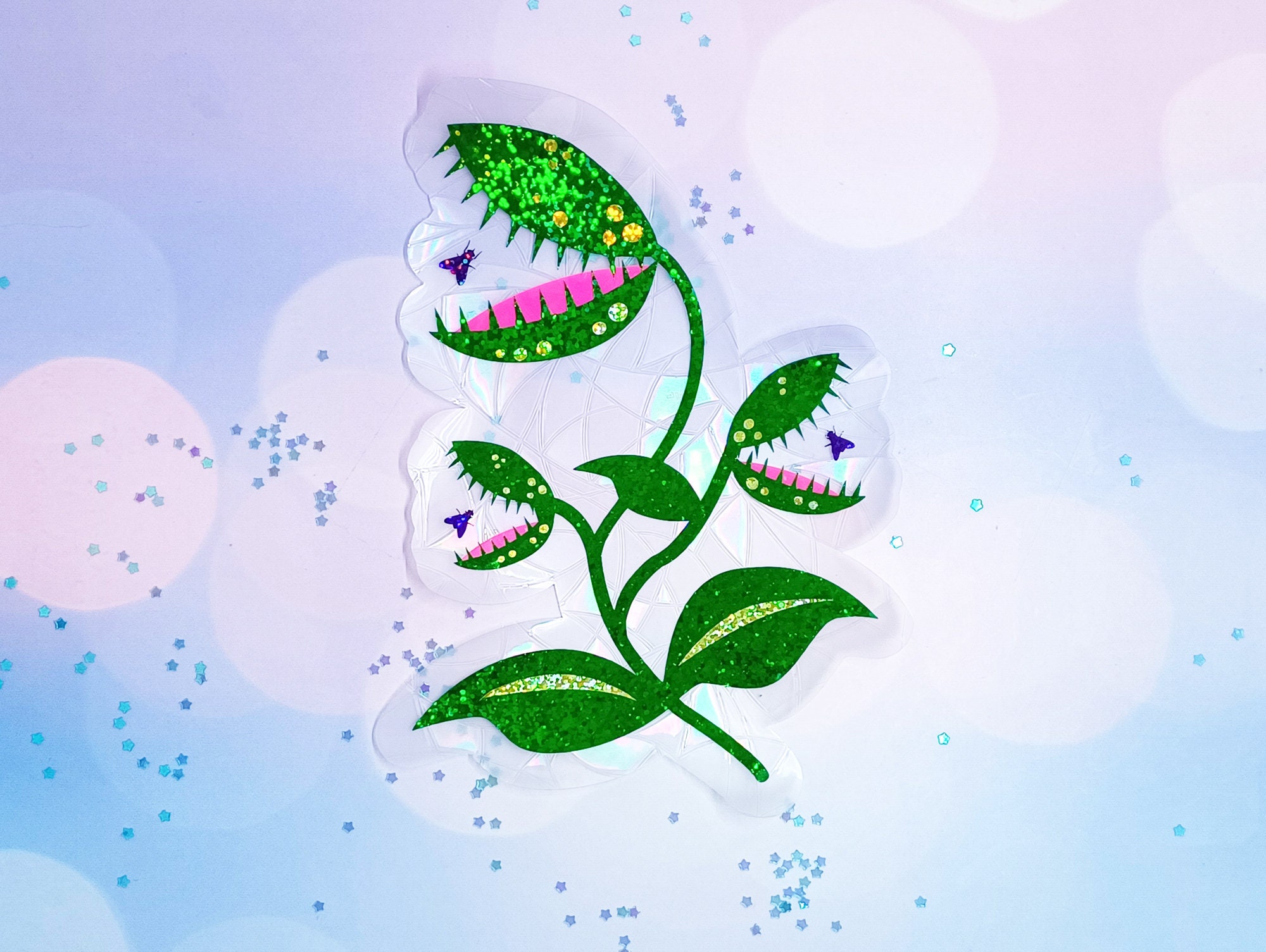 Venus Fly Trap Sticker Static Window Cling Prism Suncatcher - Etsy