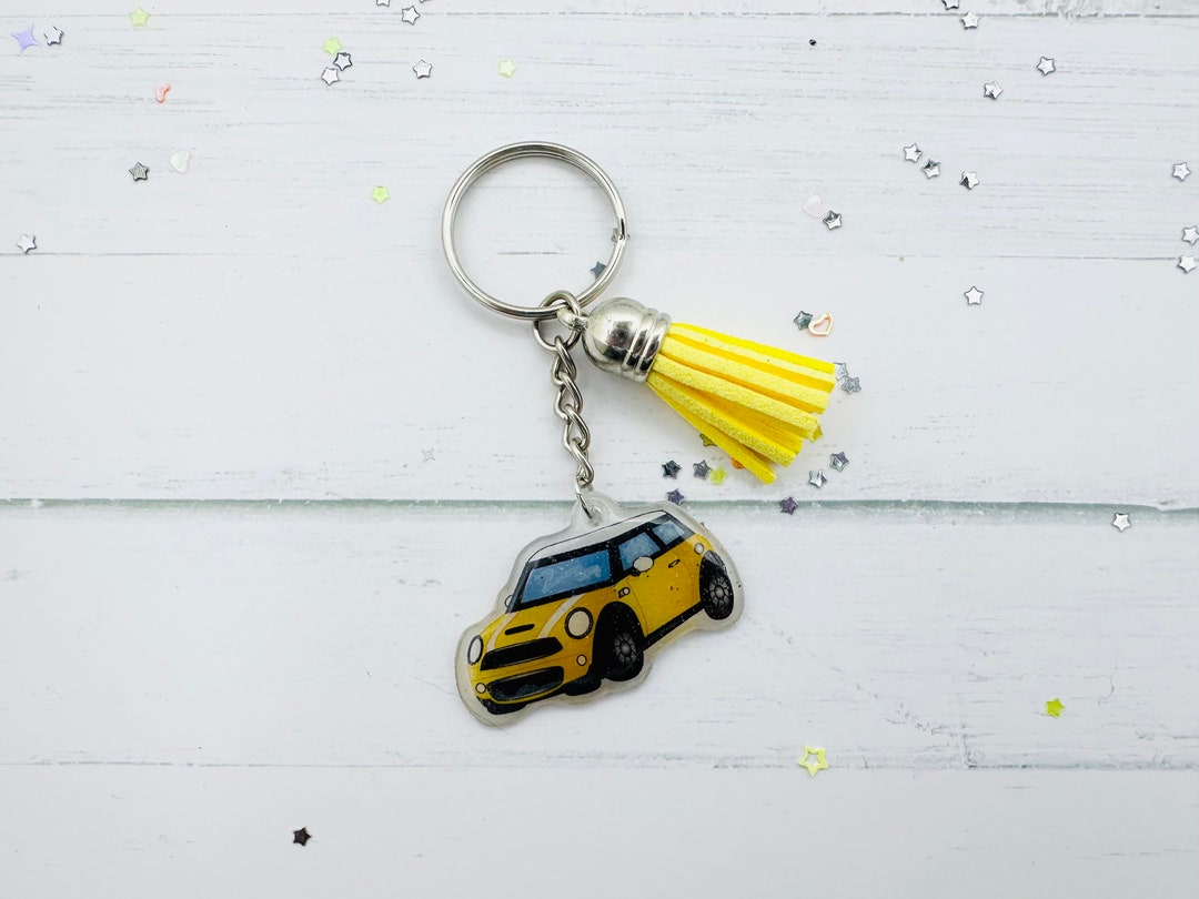 Mini Car Keychain, Shrinky Plastic Keychain, Mini Car, Cute Car ...