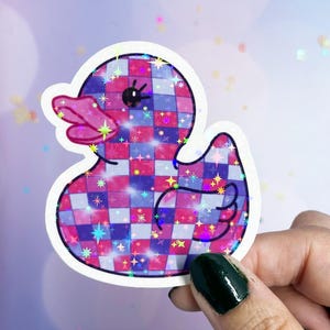 Rubber Duck Sticker for Water Bottle, Disco Duck, Duck Gift Ideas, Bird ...