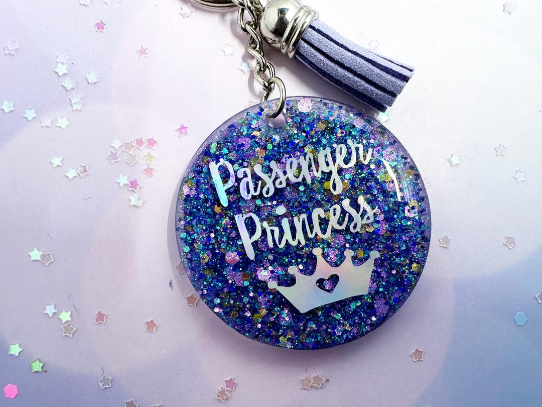 Princess Keychain, Passenger Princess, Purple Keychain, Sparkly Gifts ...