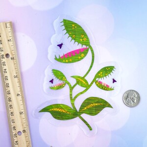 Venus Fly Trap Sticker, Static Window Cling, Prism Suncatcher, Dorm Room Decor for College Girls ...