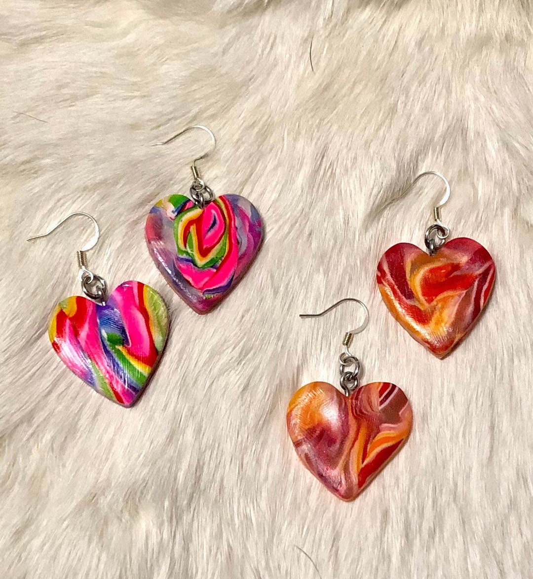 Tye Die Earrings Scrappy Jewelry Coming Out Box Non-binary - Etsy
