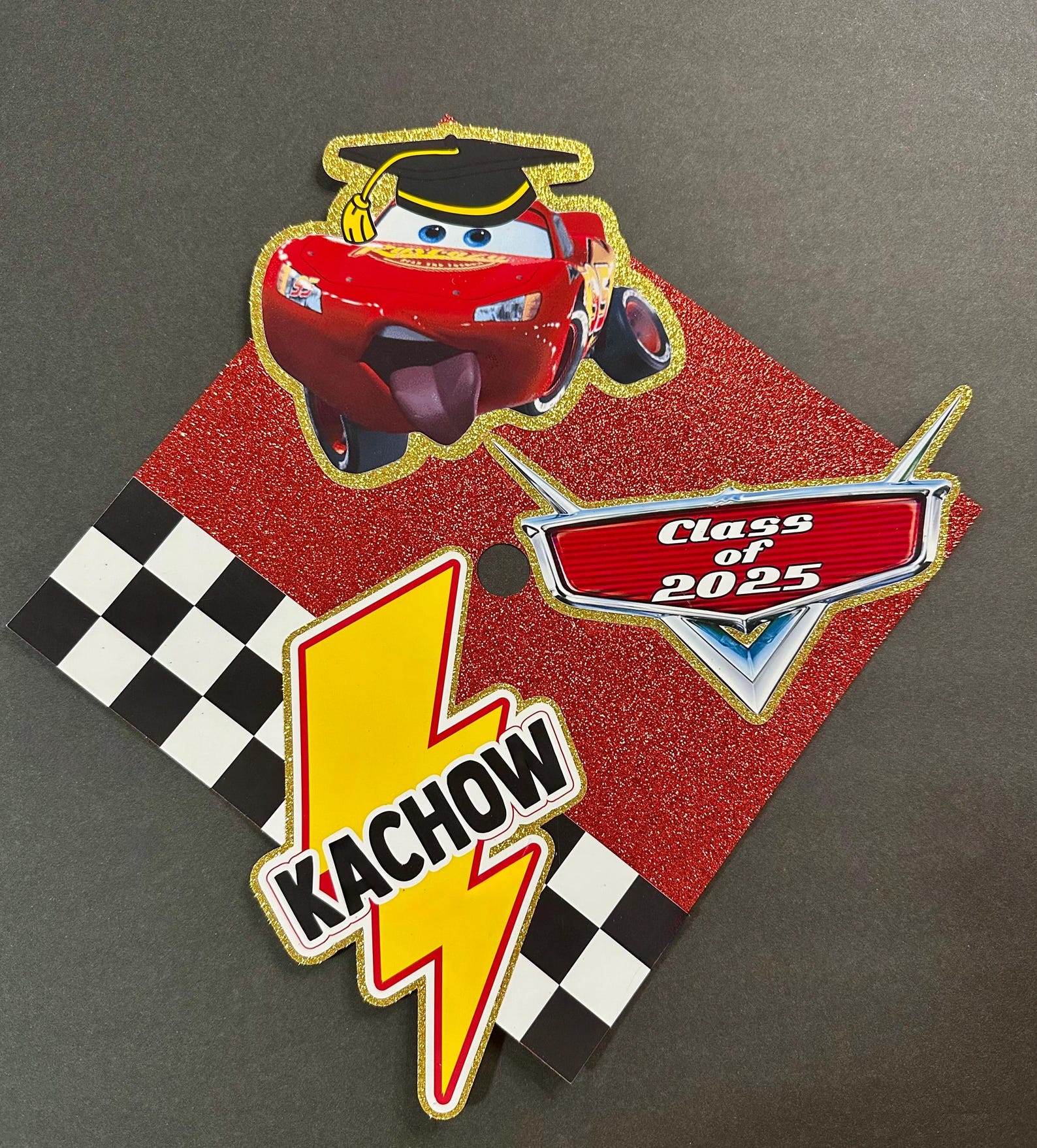 Custom Graduation Cap, Grad Cap, Red Grad Cap, Class of 2025, Custom ...