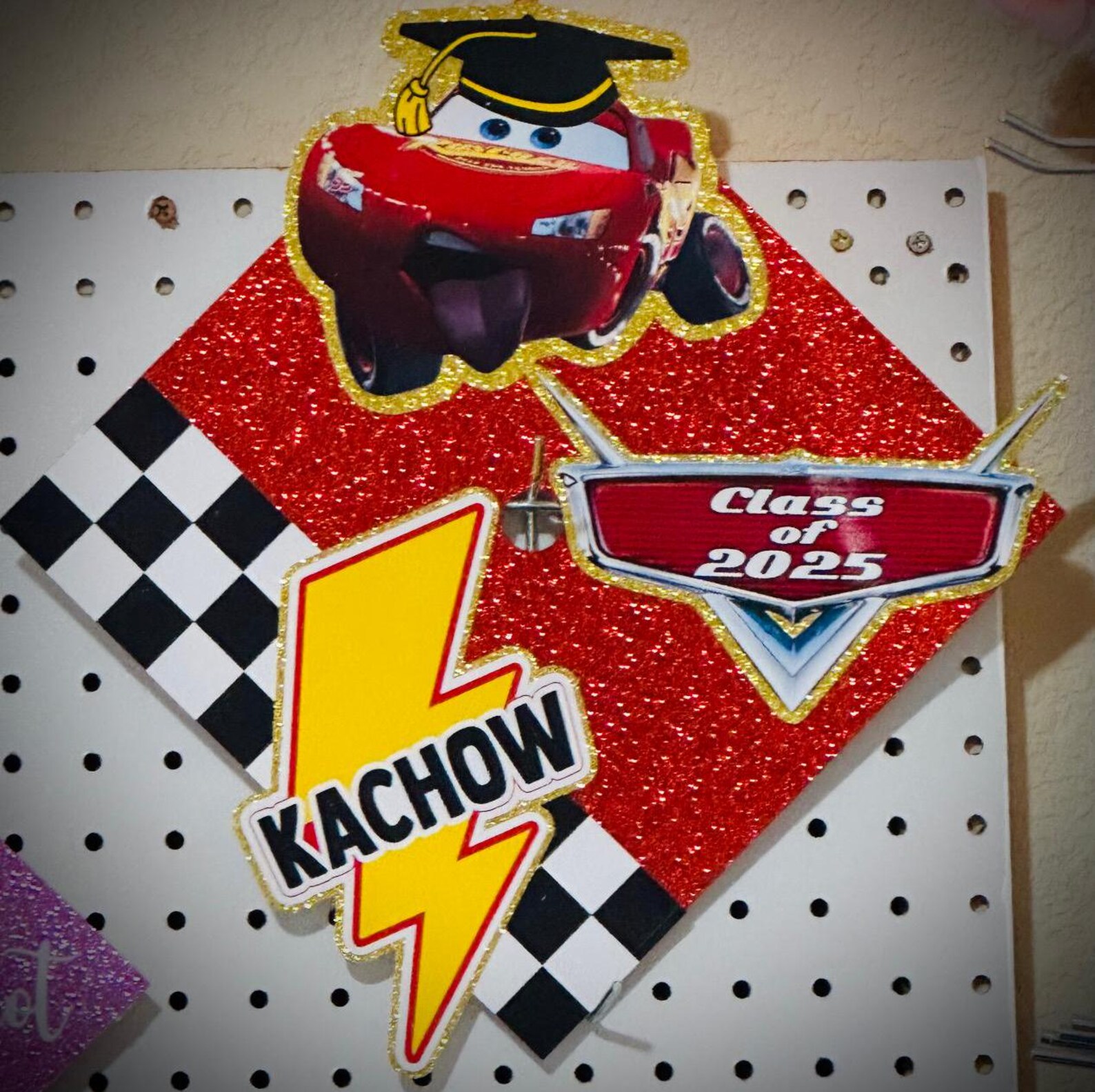 Custom Graduation Cap, Grad Cap, Red Grad Cap, Class of 2025, Custom ...