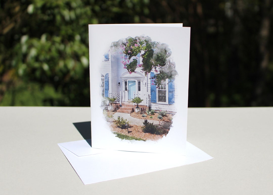 Custom Home Note Cards Personal Stationery House Warming Gift Unique ...