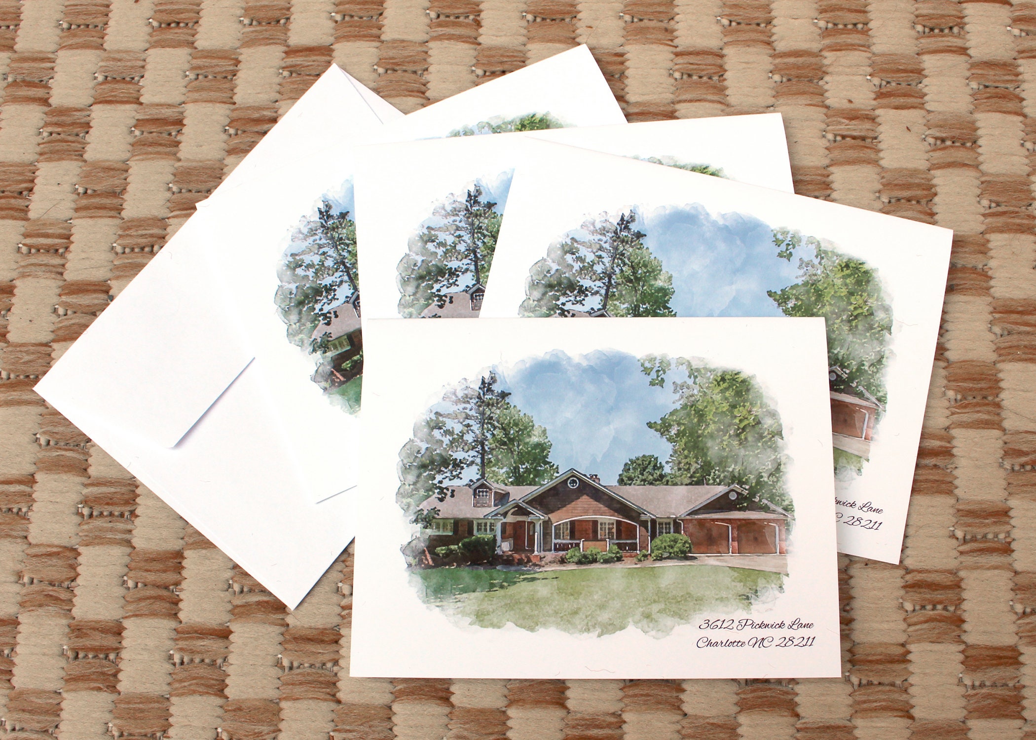 Custom Home Note Cards Personal Stationery House Warming - Etsy