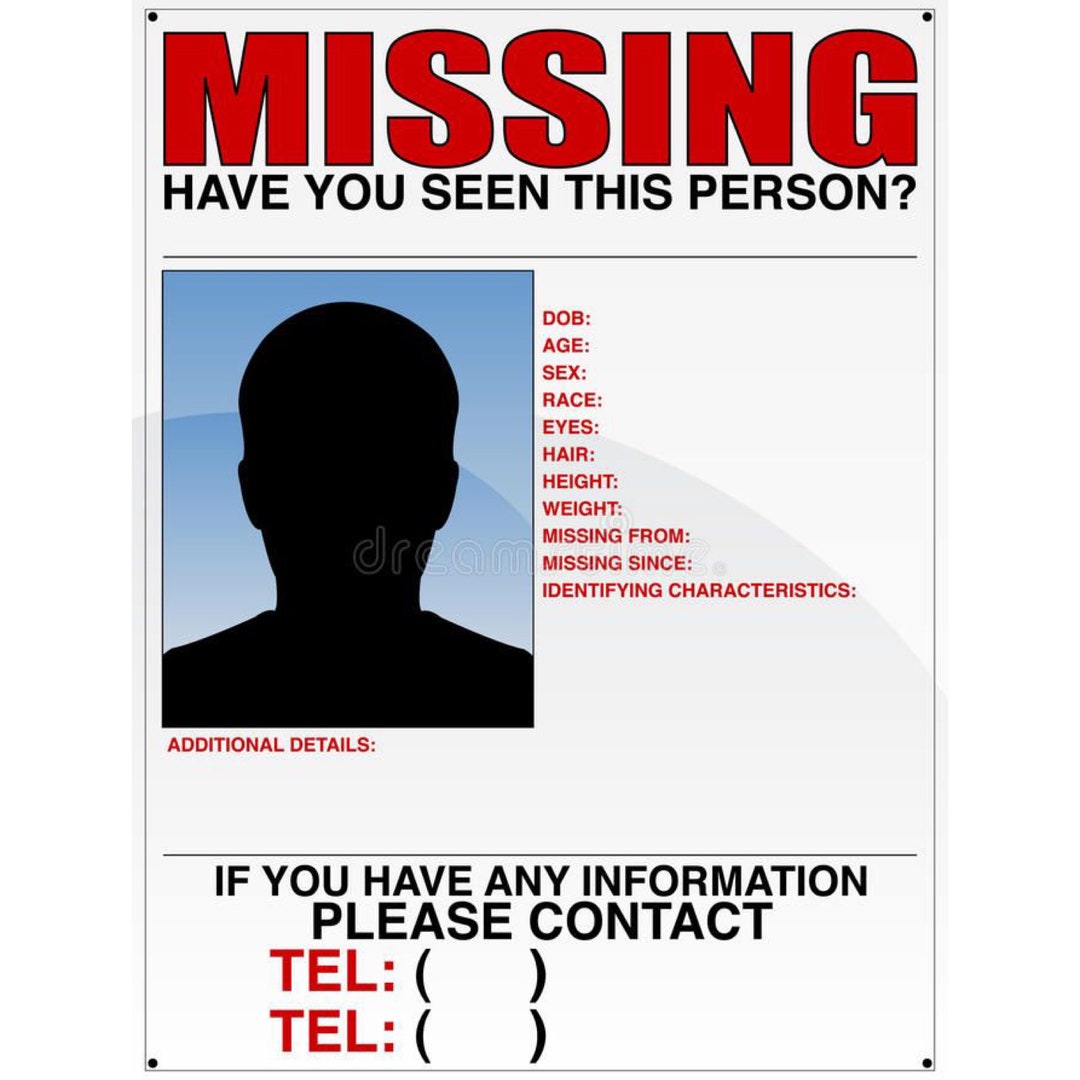 Missing or Runaway Person - Etsy