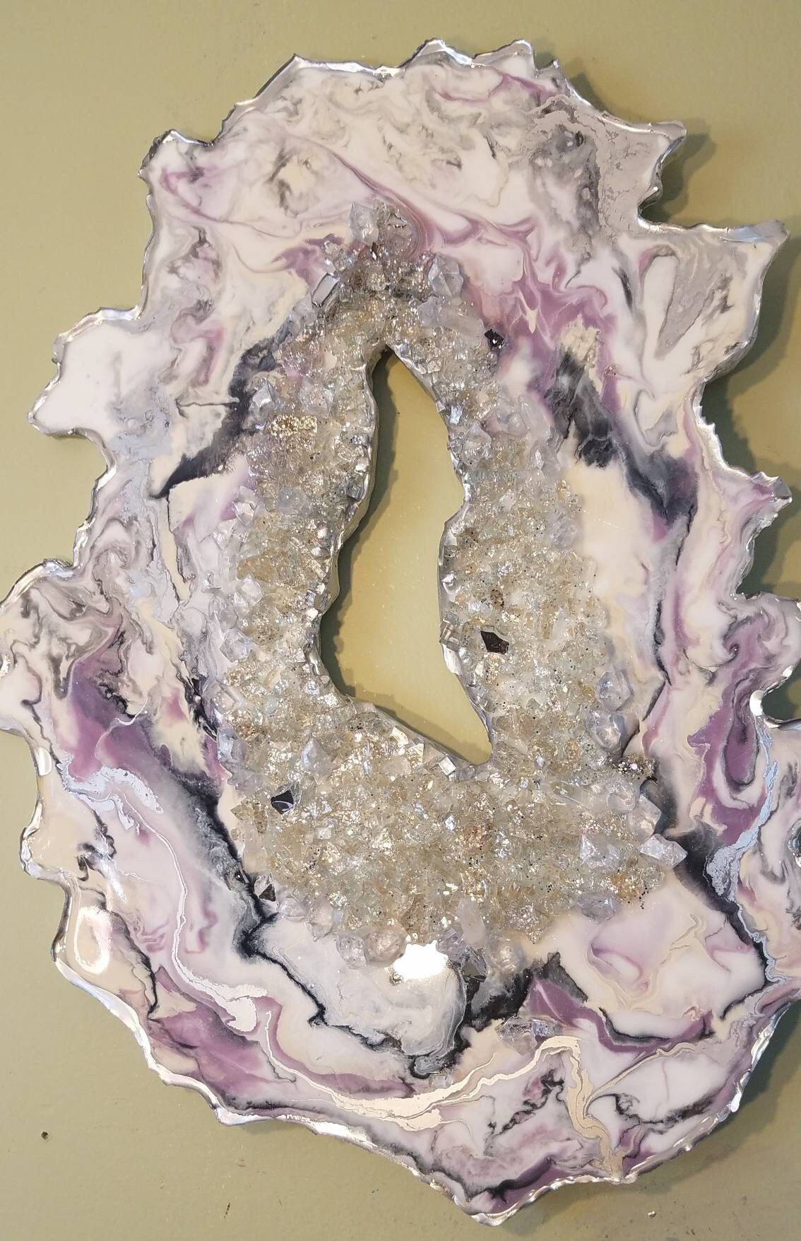 ANY Size OR Colors, Resin Geode Art,pick Colors Geode Art,geode Art ...