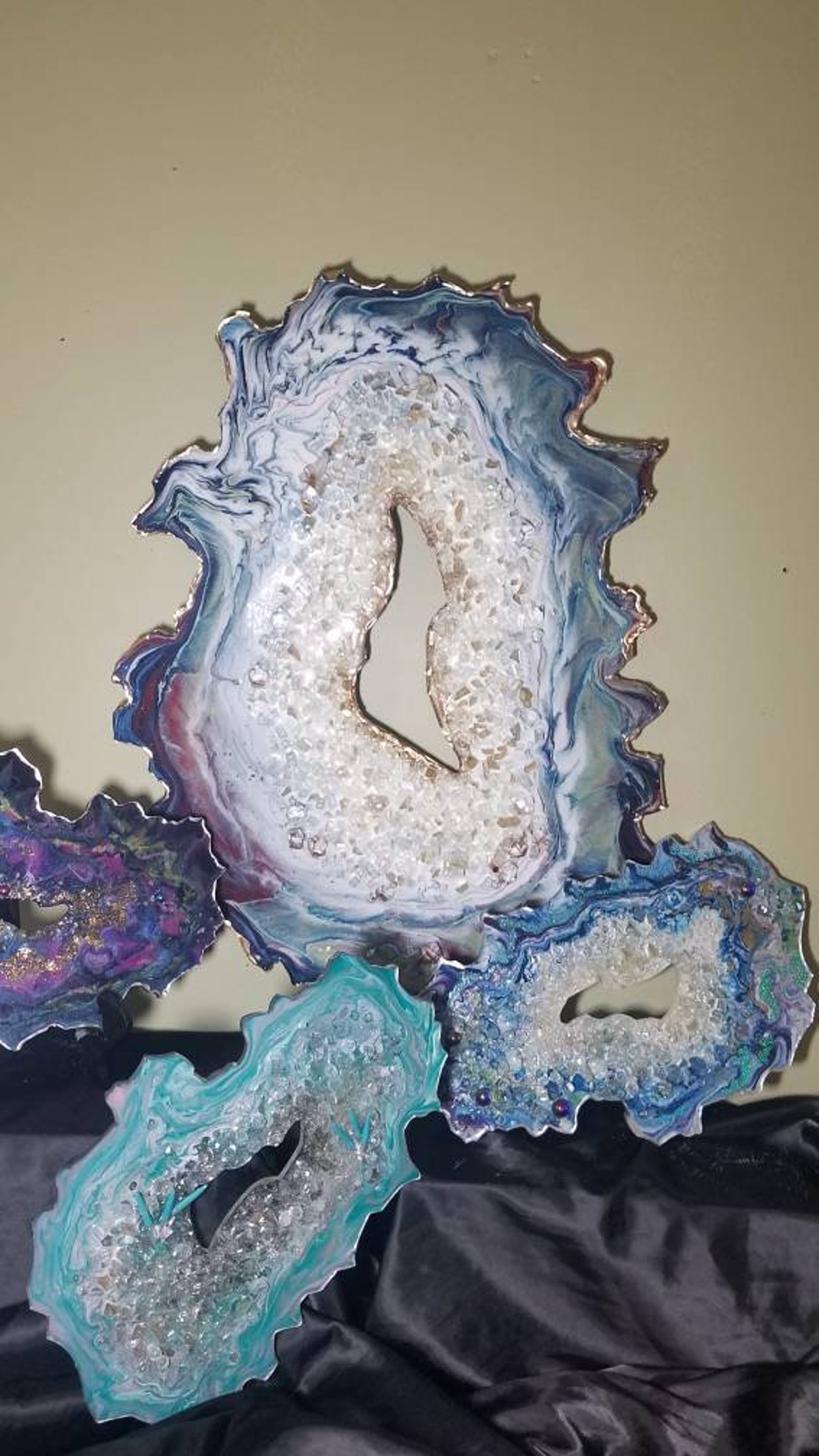 ANY Size OR Colors, Resin Geode Art,pick Colors Geode Art,geode Art ...