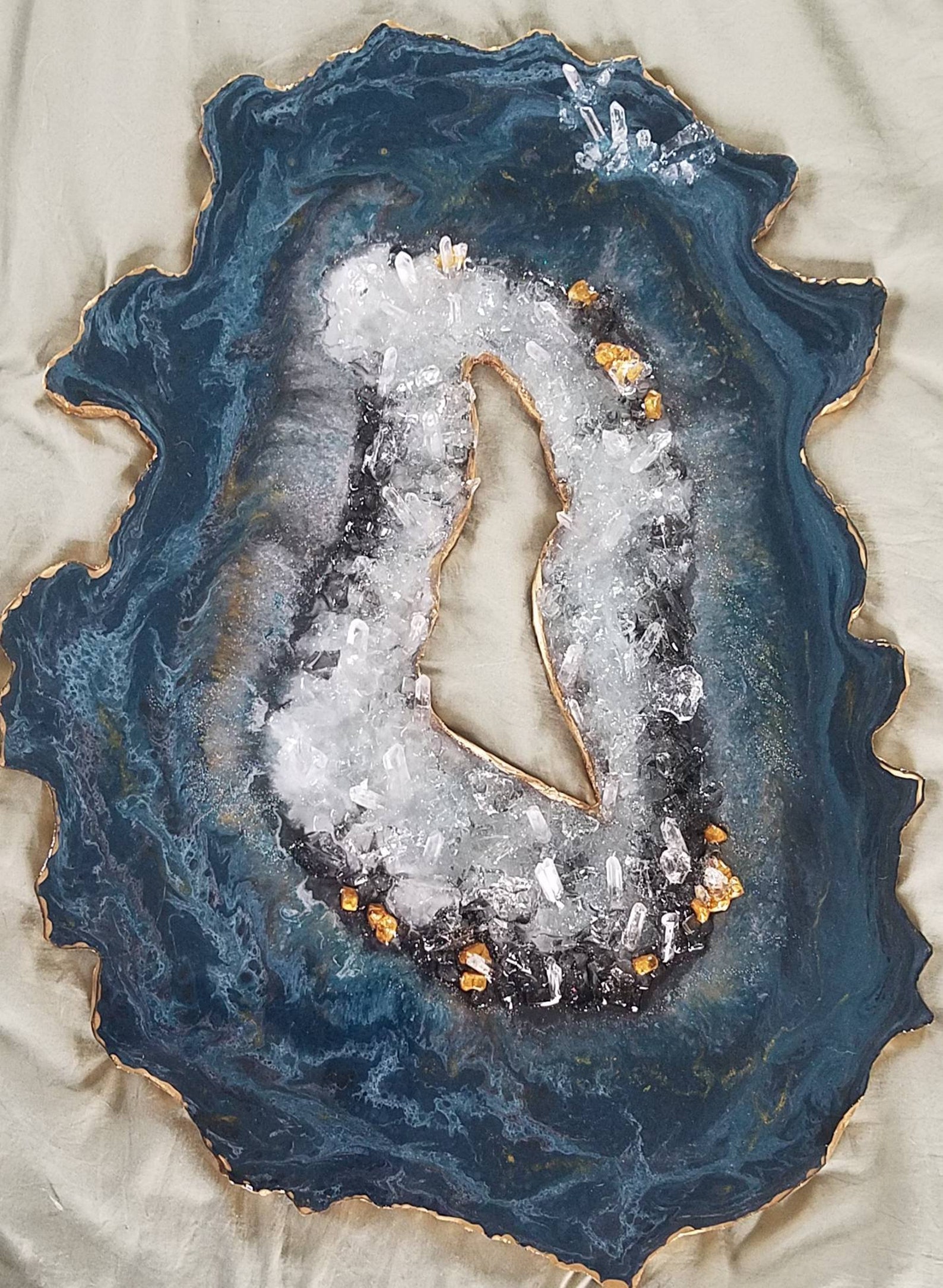 ANY Size OR Colors, Resin Geode Art,pick Colors Geode Art,geode Art ...