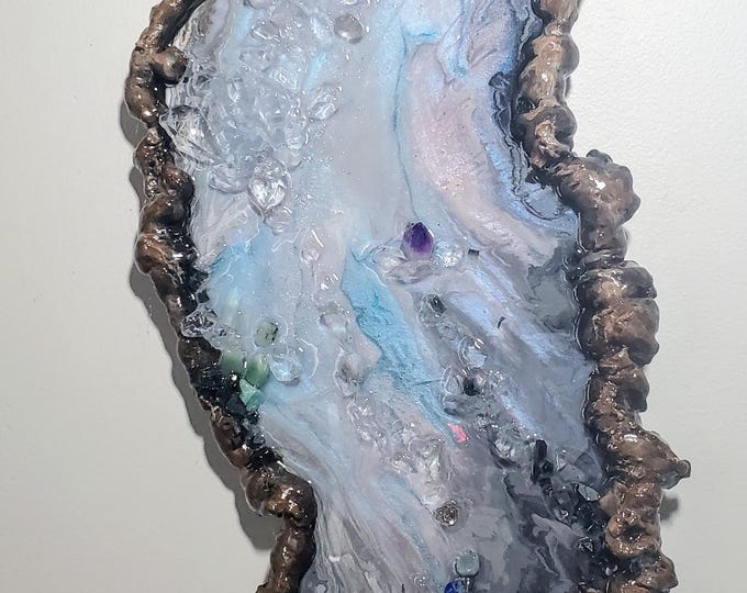 Ready 2 Ship,real Turquoise, Resin GEODE Art,geode Art Painting ...