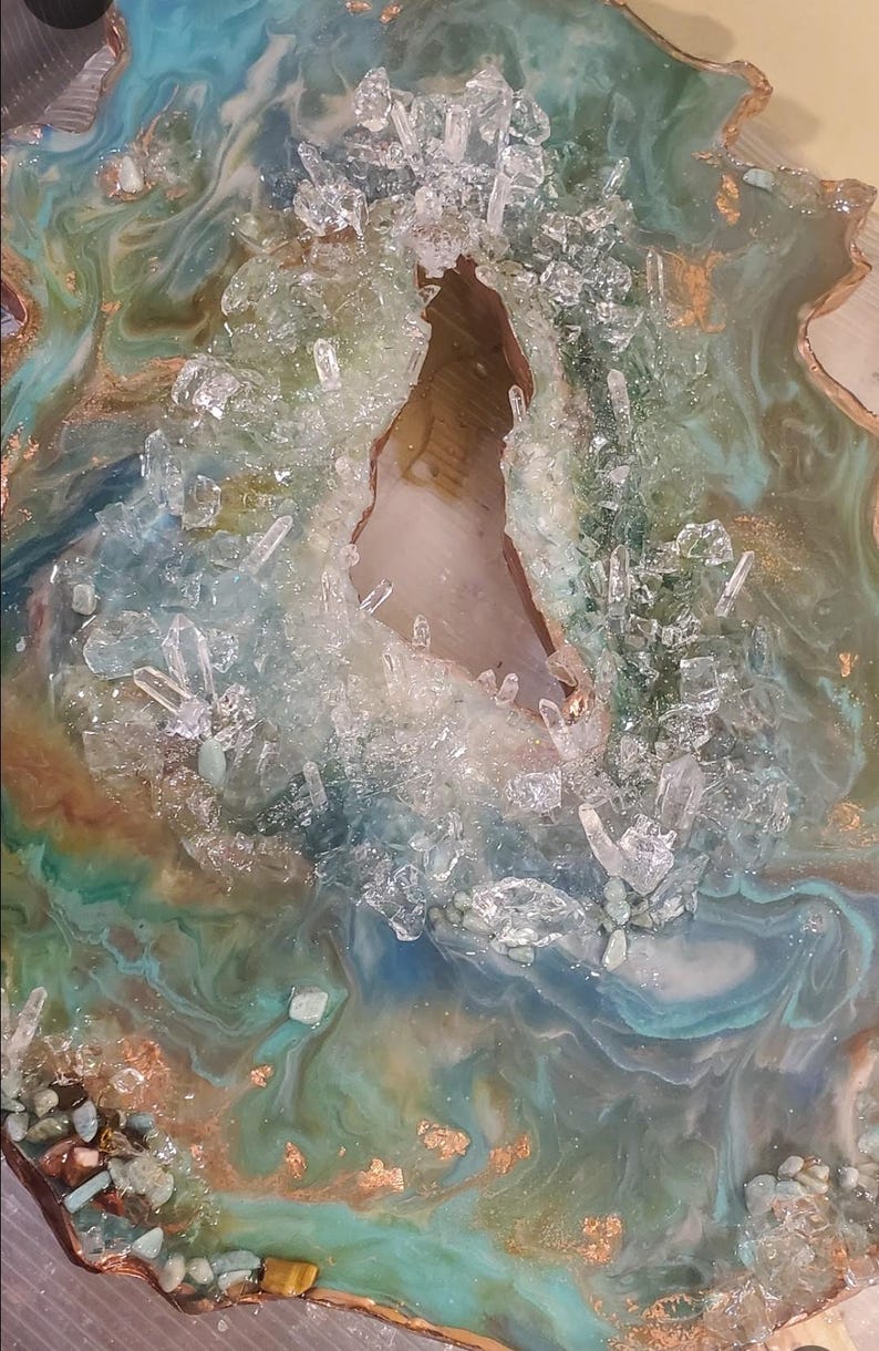 ANY Size OR Colors, Resin Geode Art,pick Colors Geode Art,geode Art ...