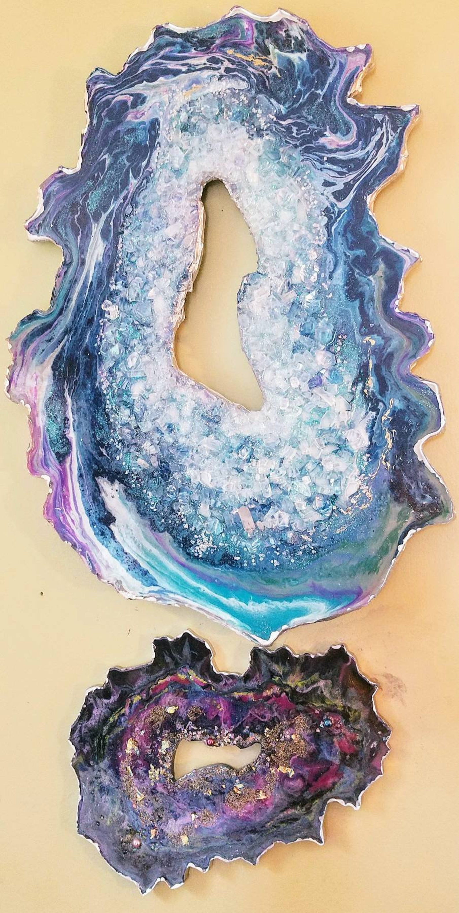 ANY Size OR Colors, Resin Geode Art,pick Colors Geode Art,geode Art ...