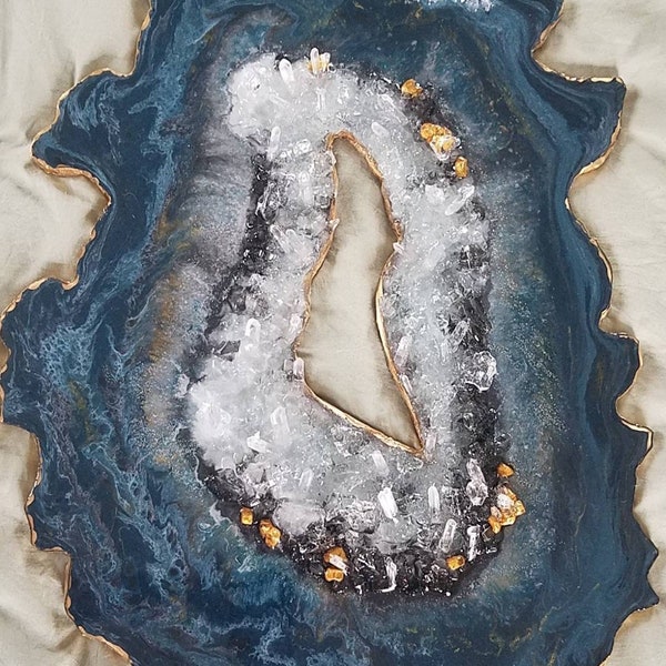 Purple Geode Resin Art - Etsy