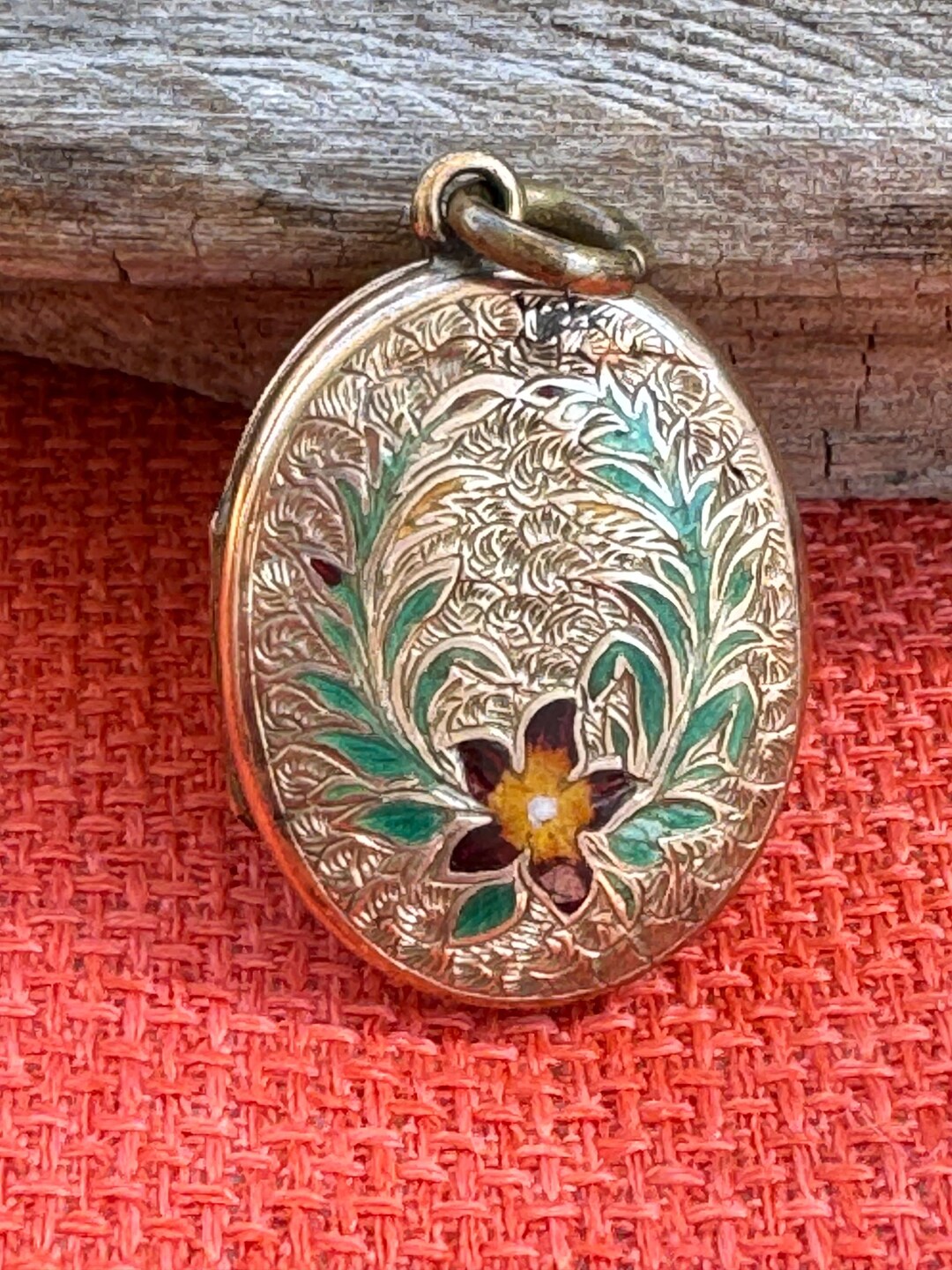 Victorian Antique Double Sided Locket With Gorgeous Vari-hue Enamel ...