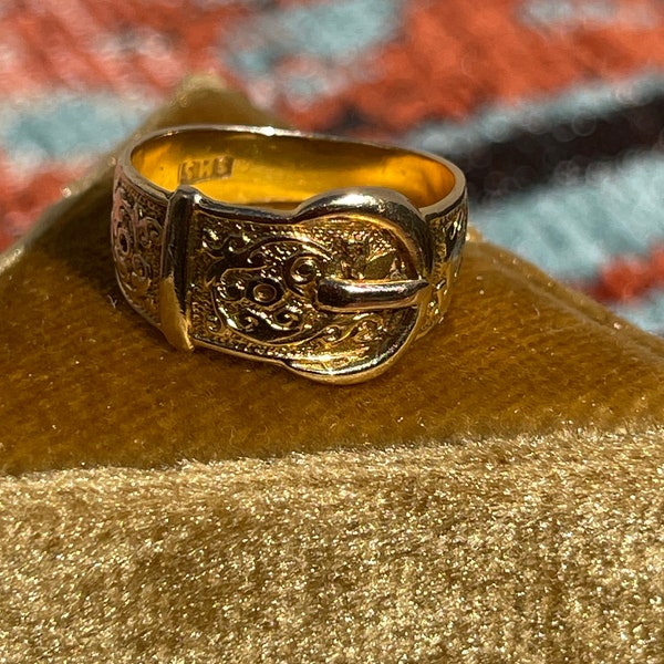 Gold Buckle Ring - Etsy