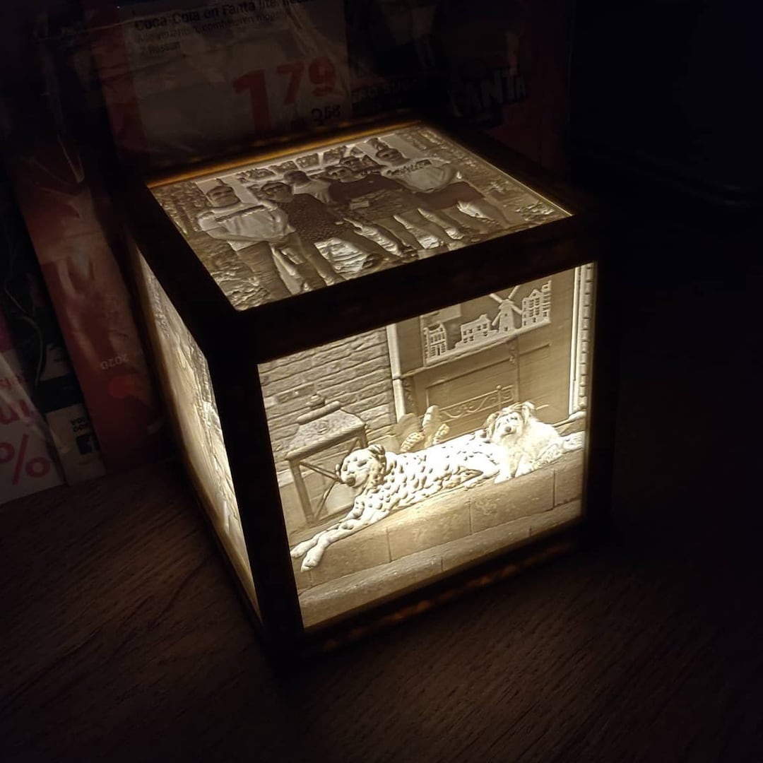3D Printed Photo Cube - Lithography - Etsy UK