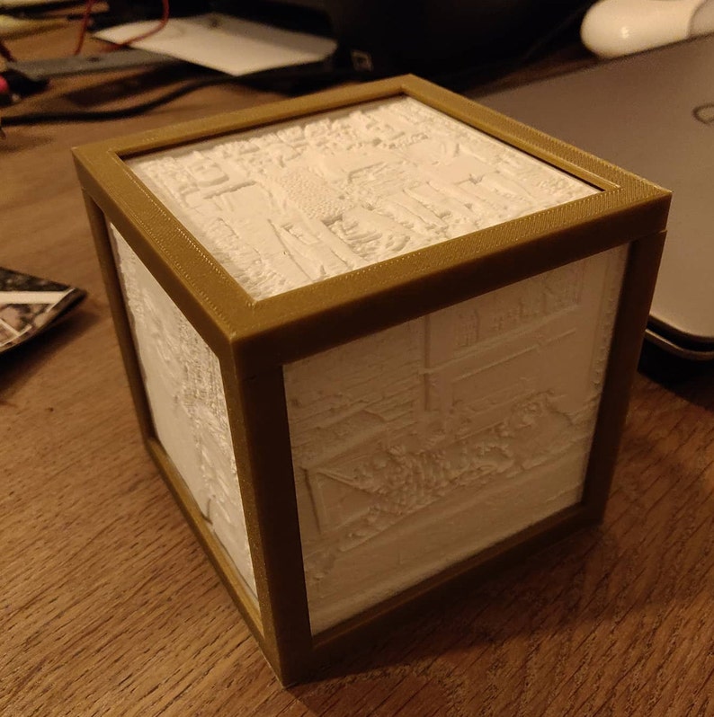 3D Printed Photo Cube - Lithography - Etsy