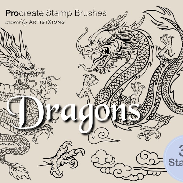 Dragon Stamp - Etsy