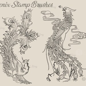 Phoenix Stamp Brushes for Procreate - Etsy