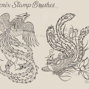 Phoenix Stamp Brushes for Procreate - Etsy