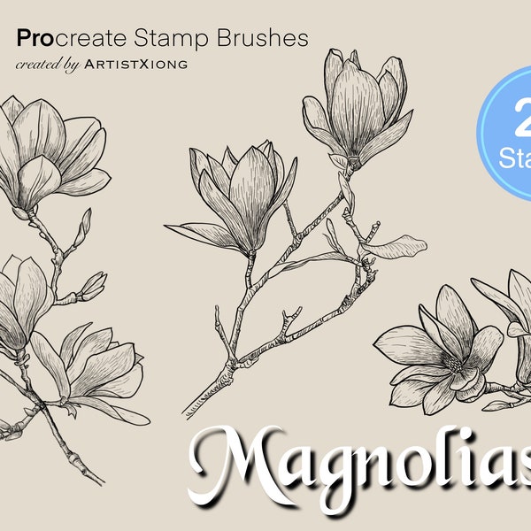 Magnolia Stamp - Etsy