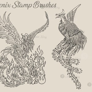 Phoenix Stamp Brushes for Procreate - Etsy