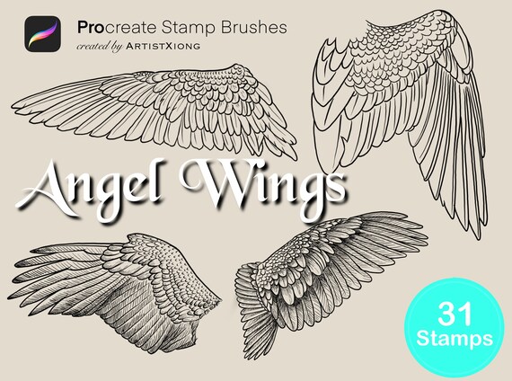 Angel Wing Stamp Brushes for Procreate - Etsy