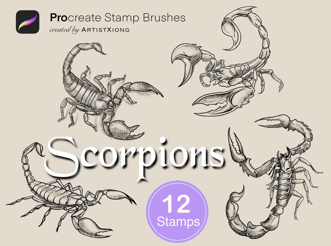 Realistic Scorpion Stamp Brushes for Procreate - Etsy