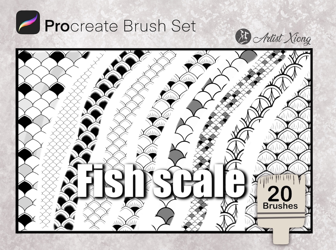 Fish Scale Pattern Brushes for Procreate - Etsy