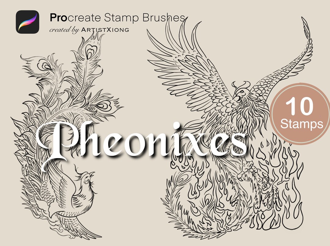 Phoenix Stamp Brushes for Procreate - Etsy